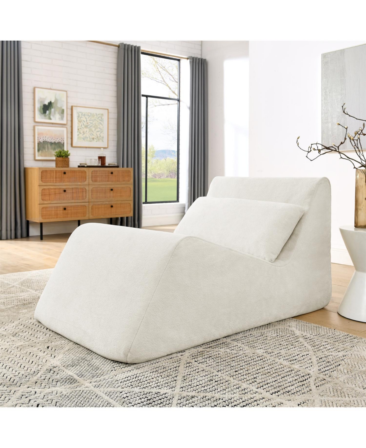 Click here for Streamdale Beige Memory Foam Bean Bag Chair - Beig... prices