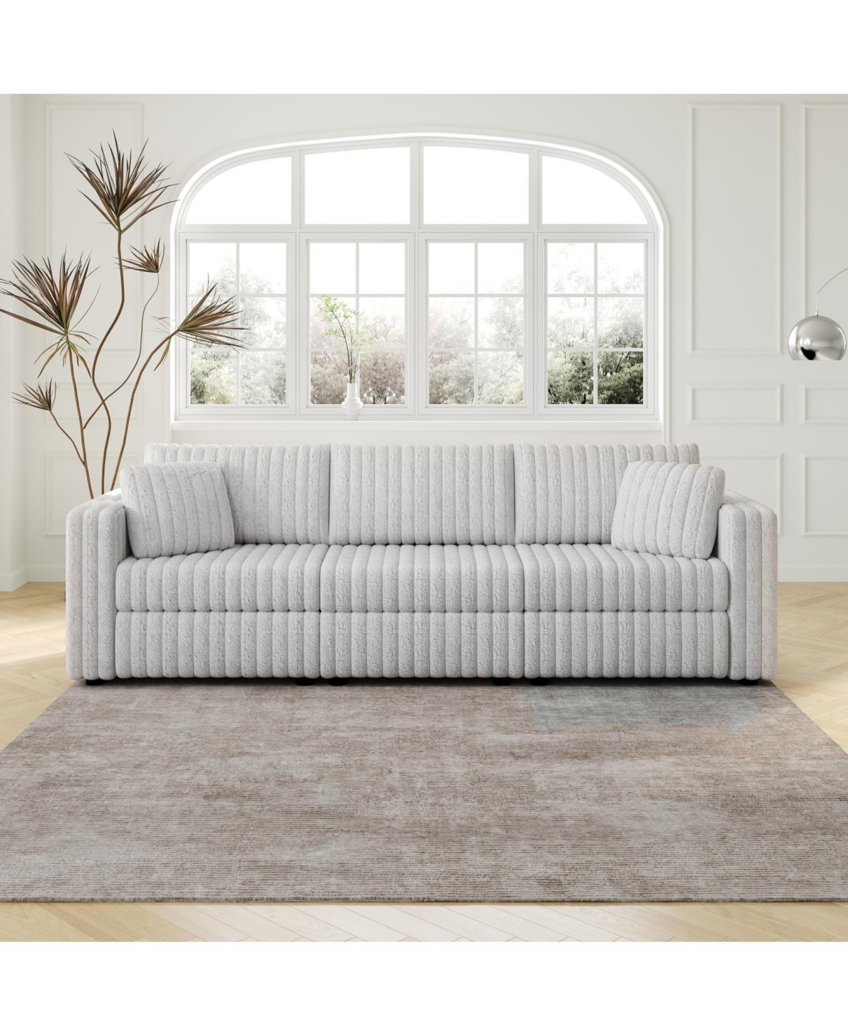 Click here for Streamdale 106" Light Gray Modular Sofa - Com... prices