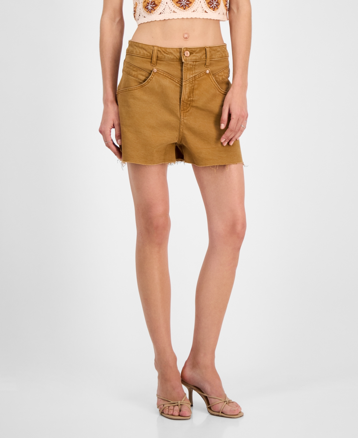 Click here for Avec Les Filles Womens High-Rise Specialty Yoke Fr... prices