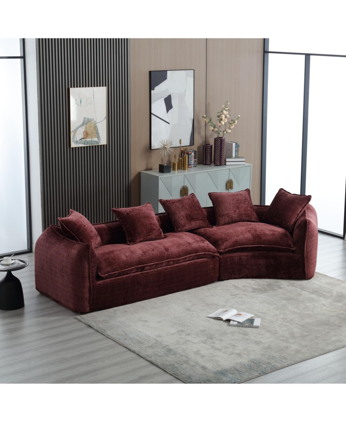 Click here for Streamdale Modern U-Sectional Sofa with Pillows -... prices