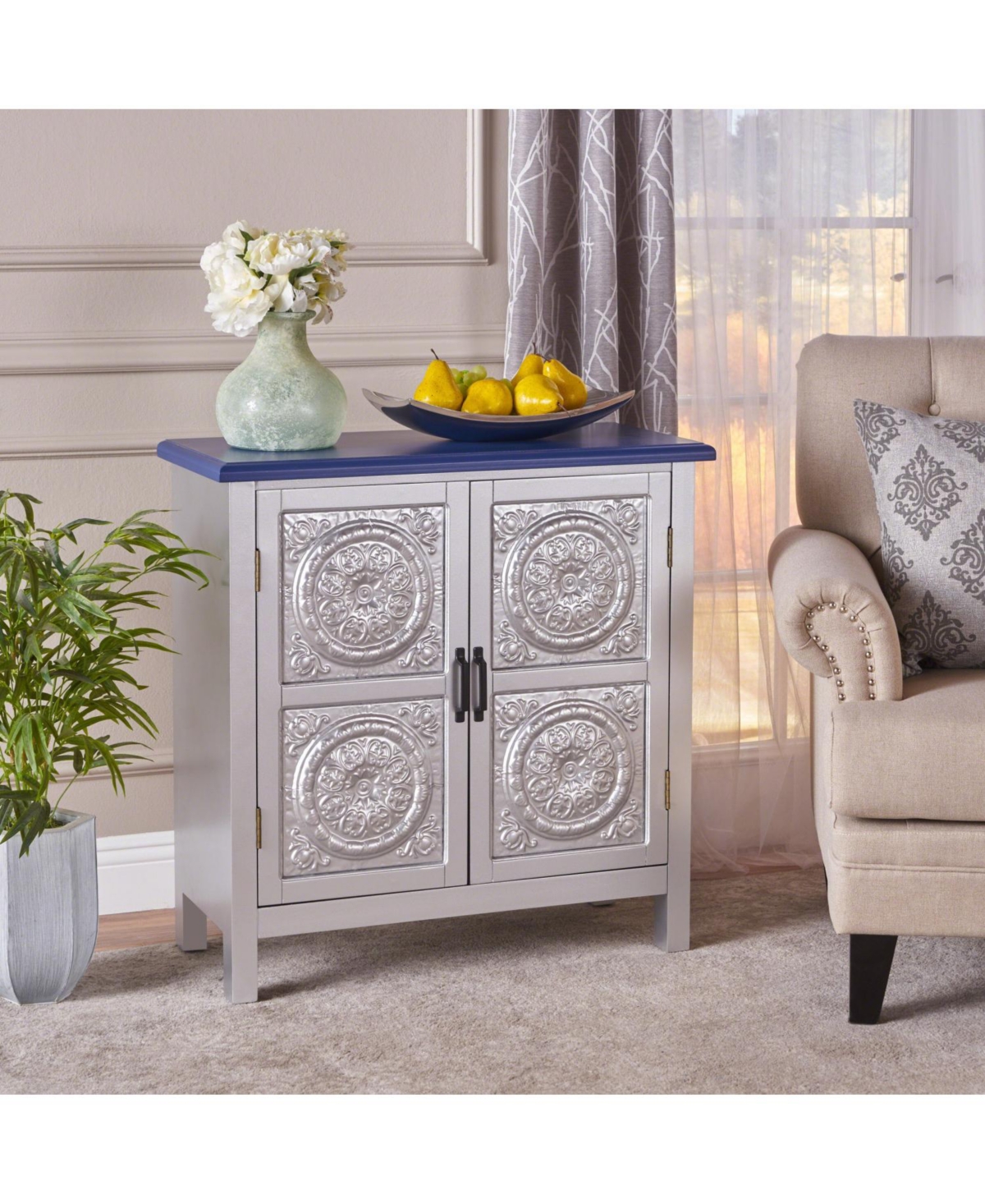 Click here for Elegant Firwood Cabinet With Carved Panels And Amp... prices