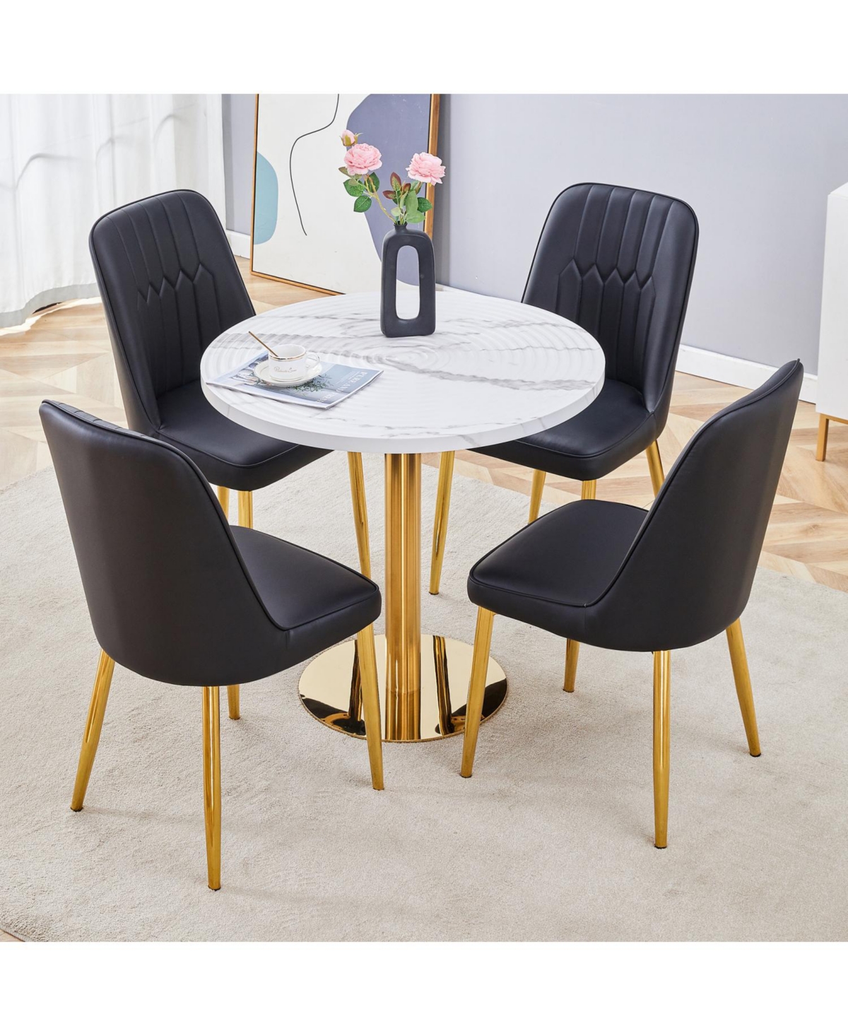 Click here for Streamdale Marble Pattern Round Dining Table and B... prices