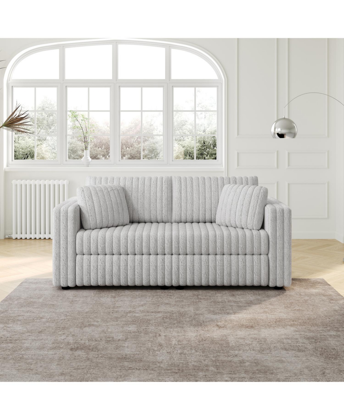 Click here for Streamdale 75.6" Light Gray Modular Sofa - Co... prices
