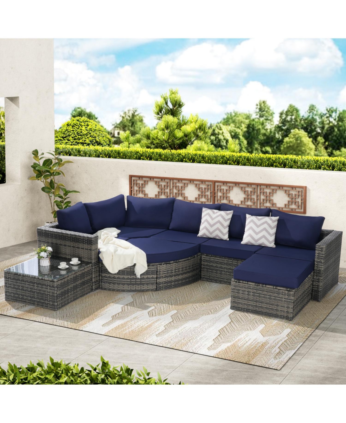 Click here for Streamdale Furniture 8pc Outdoor Patio Sofa Set  W... prices