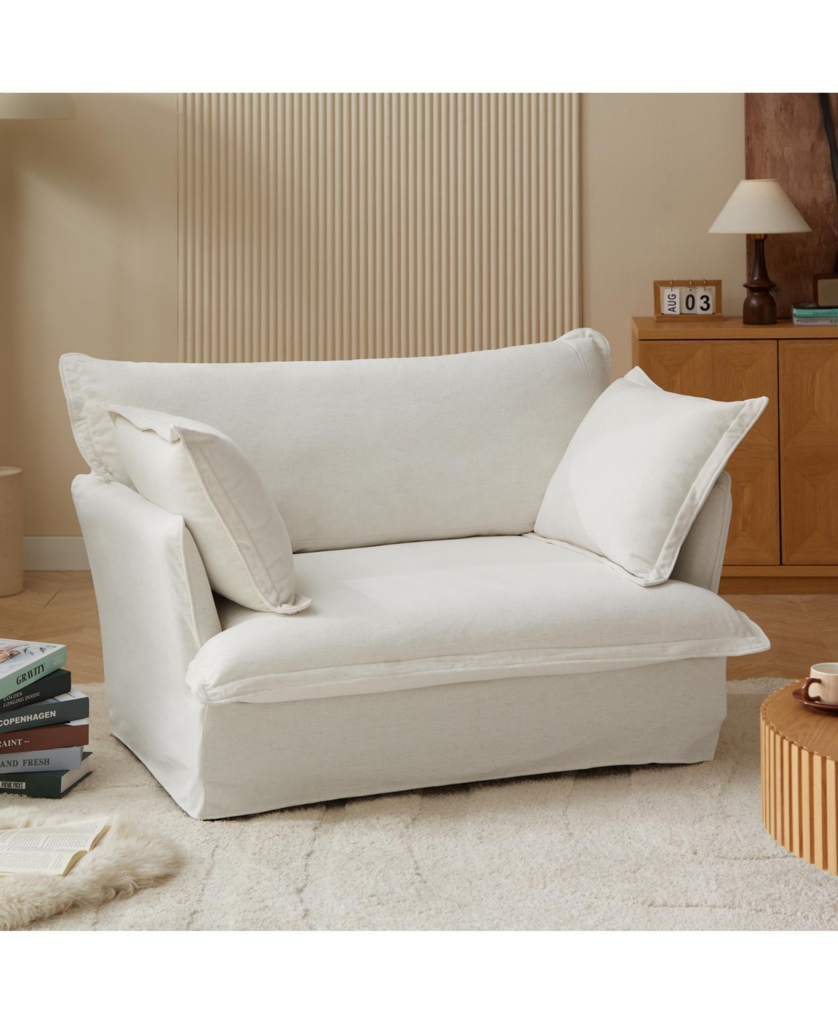Click here for Modern Loveseat  Comfy Cloud Couch Sofa  Modern Lu... prices