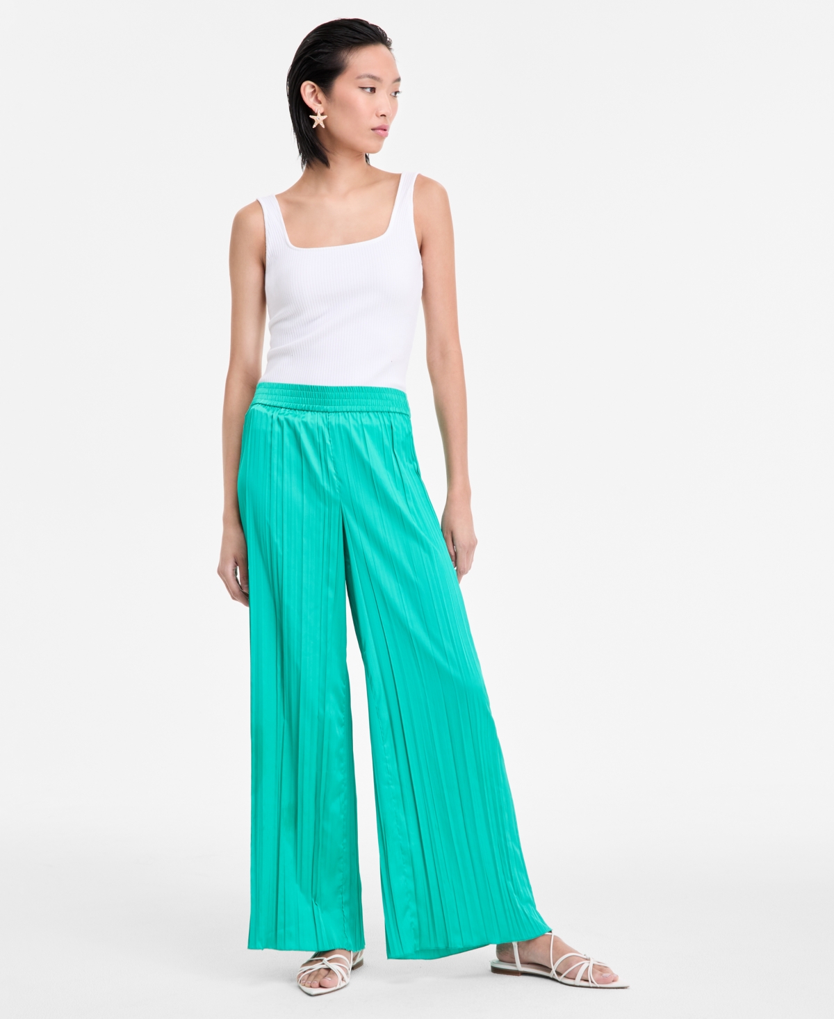 Click here for I.n.c. International Concepts Womens Crinkle-Satin... prices