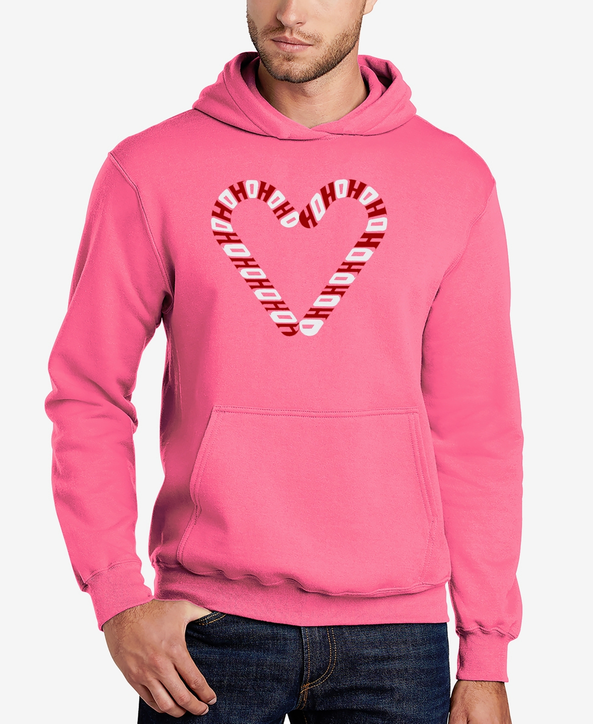 Click here for La Pop Art Mens Candy Canes Word Art Hooded Sweats... prices
