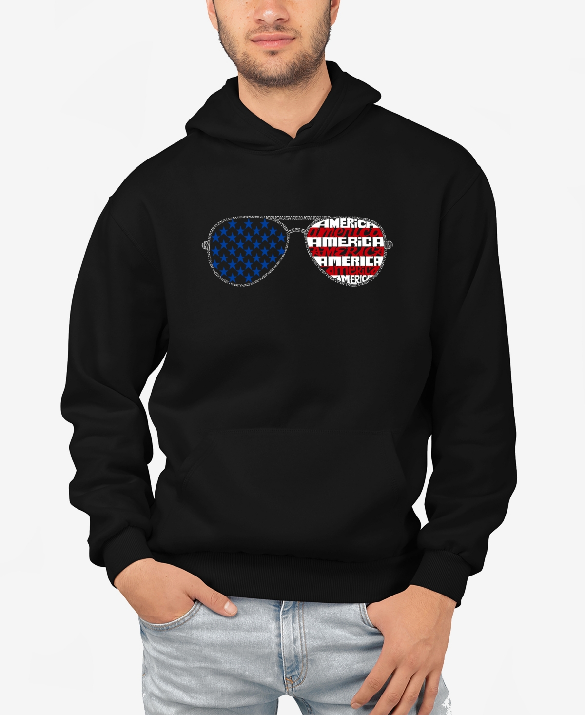 Click here for La Pop Art Mens Americana Sunglasses Word Art Hood... prices