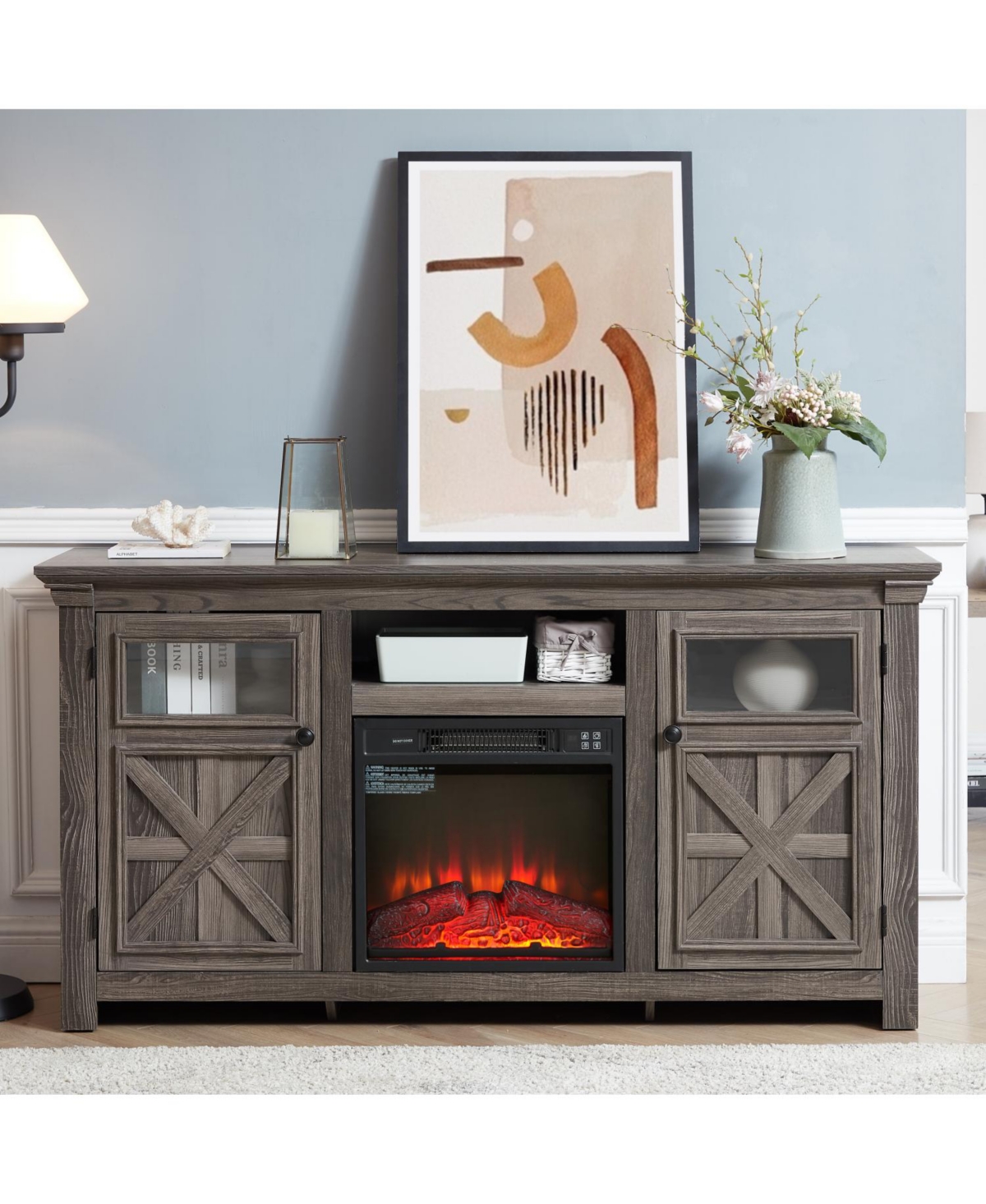Click here for Streamdale Farmhouse Cabinet with Fireplace Insert... prices