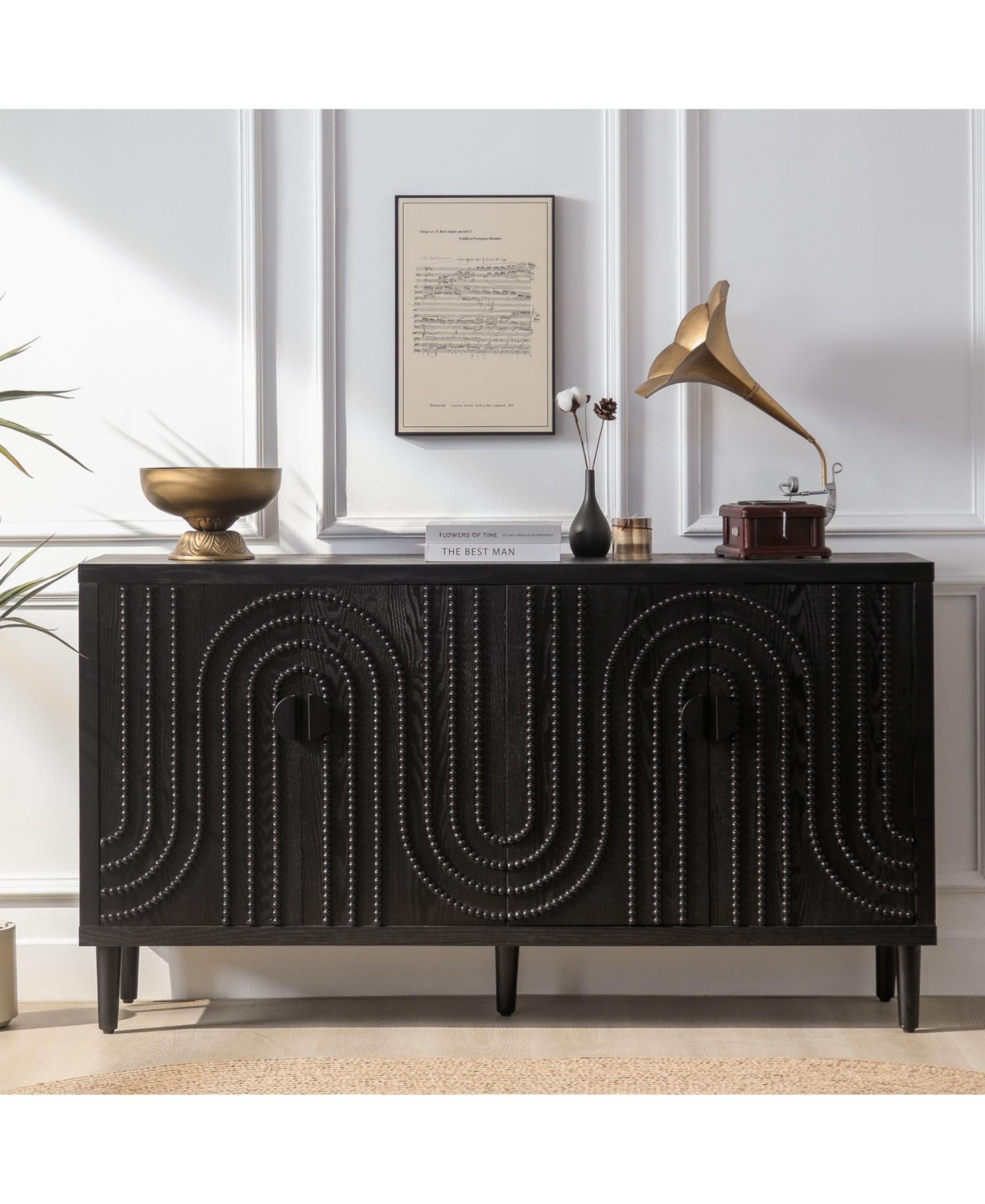 Click here for Streamdale Furniture Modern Black Accent Cabinet 4... prices