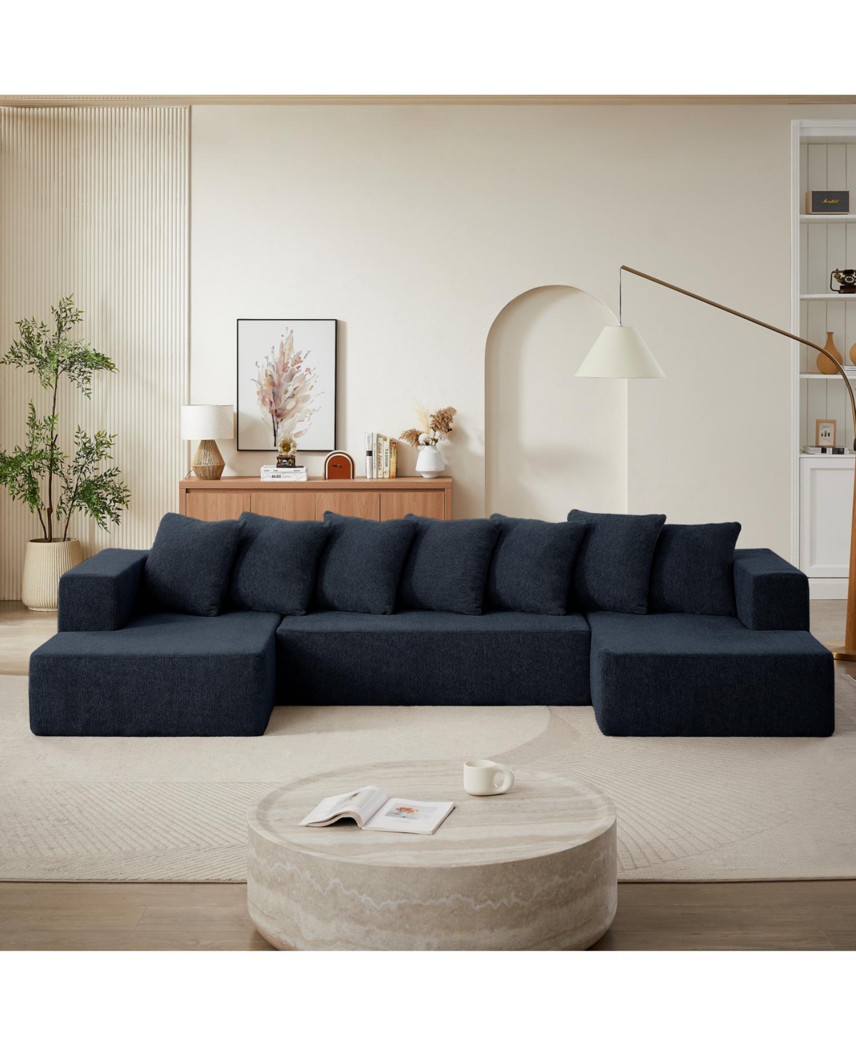 Click here for Streamdale Chenille U-Shaped Sectional Sofa  Luxur... prices