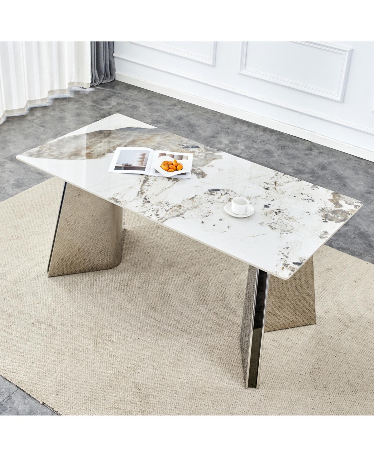 Click here for Streamdale Pandora Patterned Dining Table with But... prices