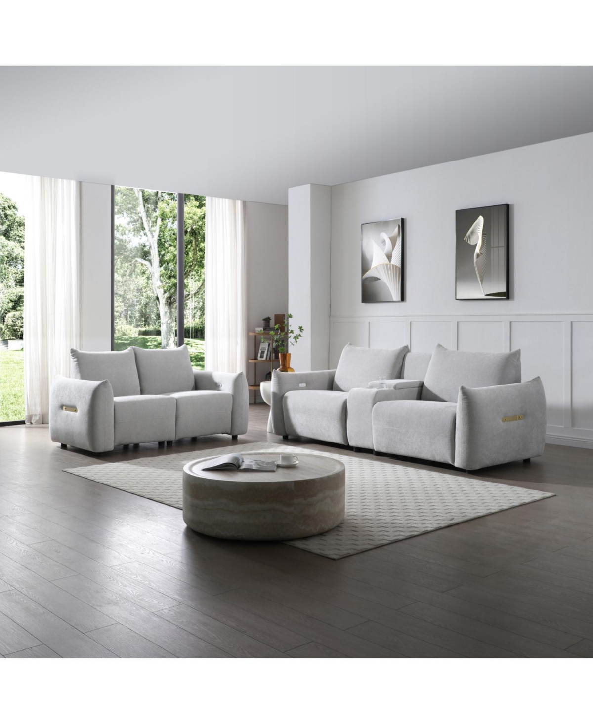 Click here for Streamdale Power Recliner Sofa Set with Led  Livin... prices