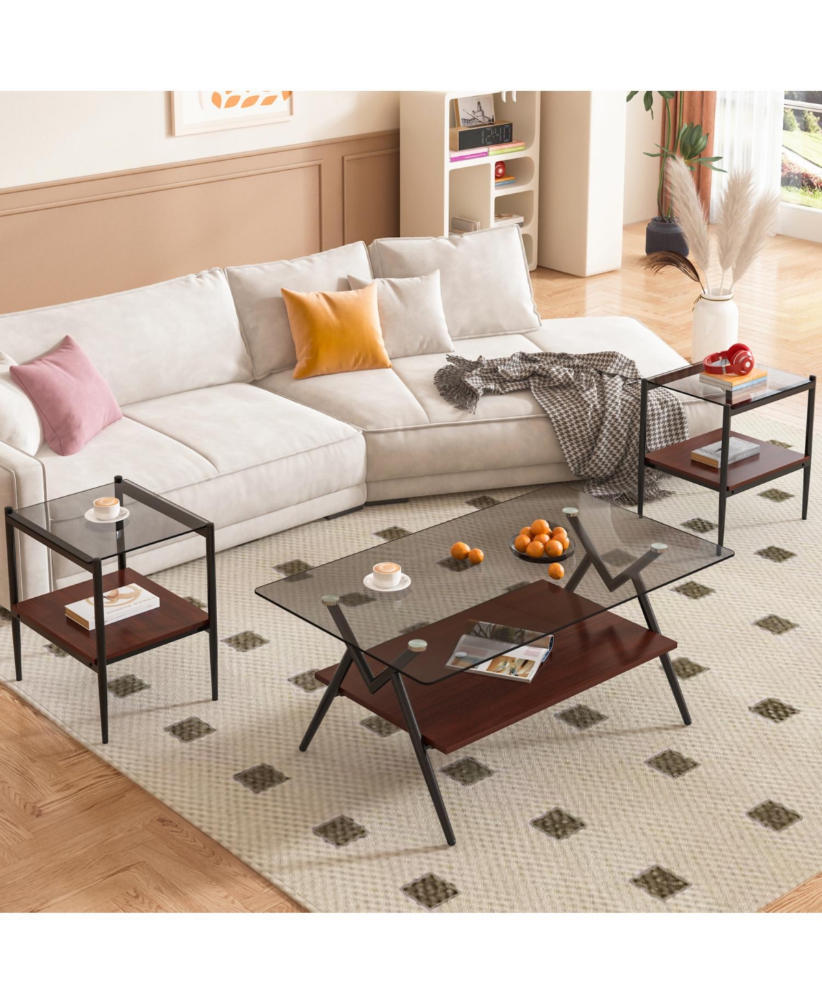 Click here for Streamdale Modern Glass Coffee & End Table Set of... prices