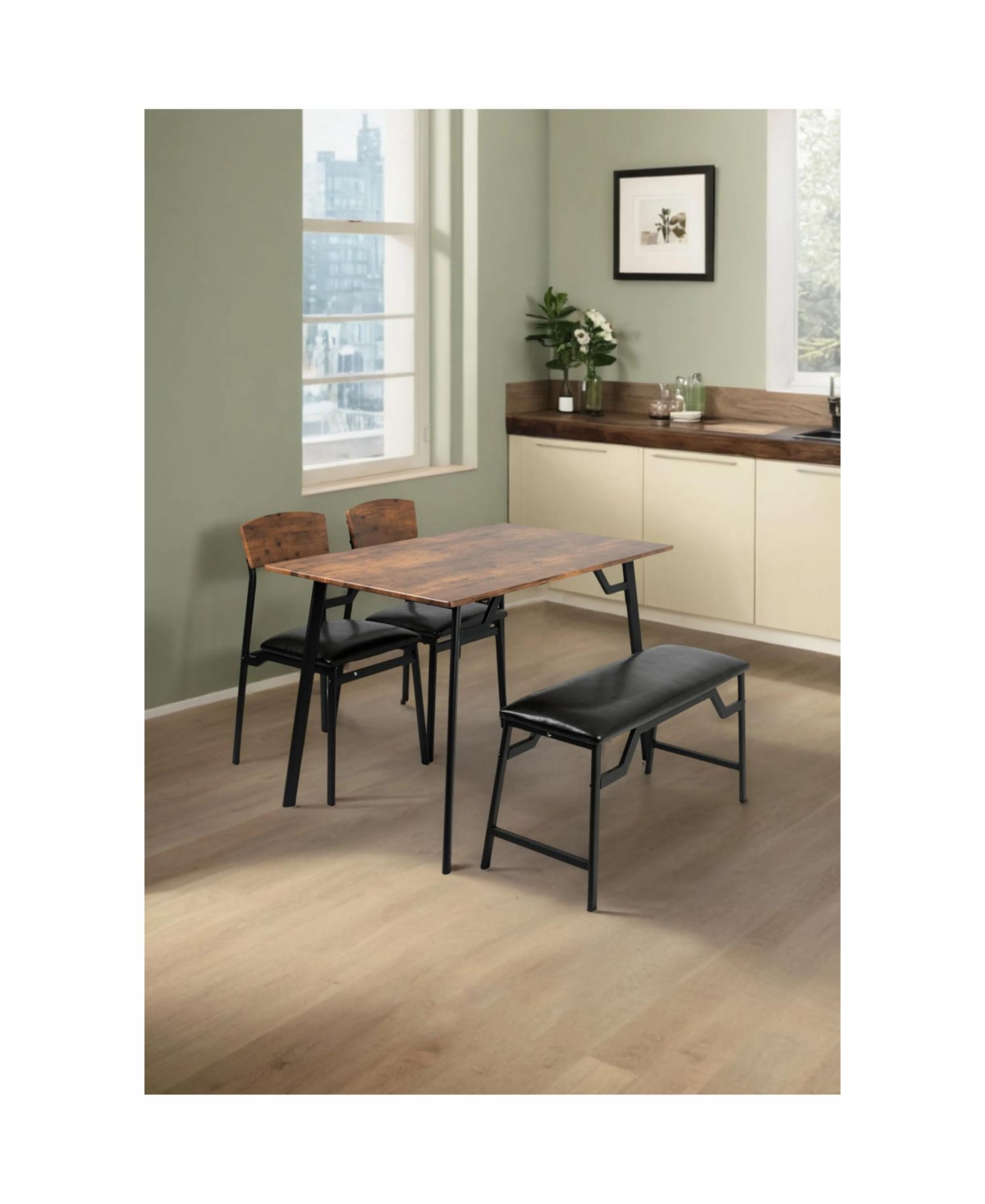 Click here for Streamdale Modern 4 piece dining table set - Black... prices