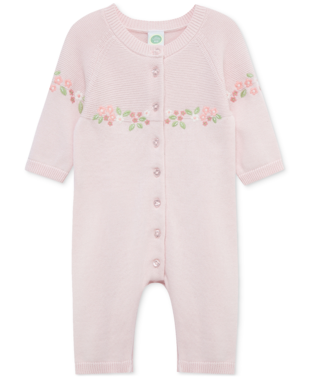 Click here for Little Me Baby Girls Cotton Garland Sweater Covera... prices