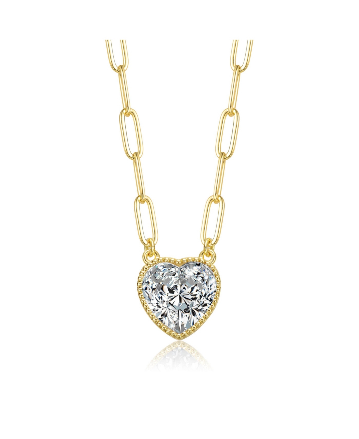 Click here for Heart Bezel Set Clear Cubic Zirconia Solitaire Nec... prices