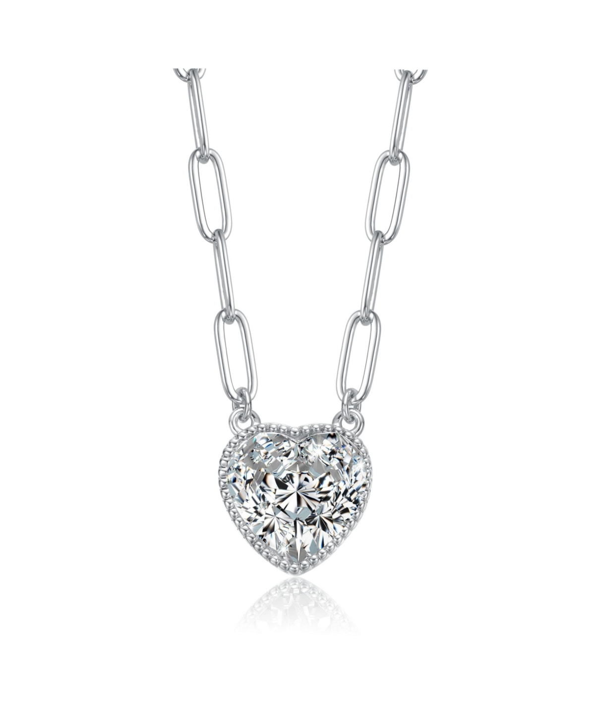 Click here for Heart Bezel Set Clear Cubic Zirconia Solitaire Nec... prices