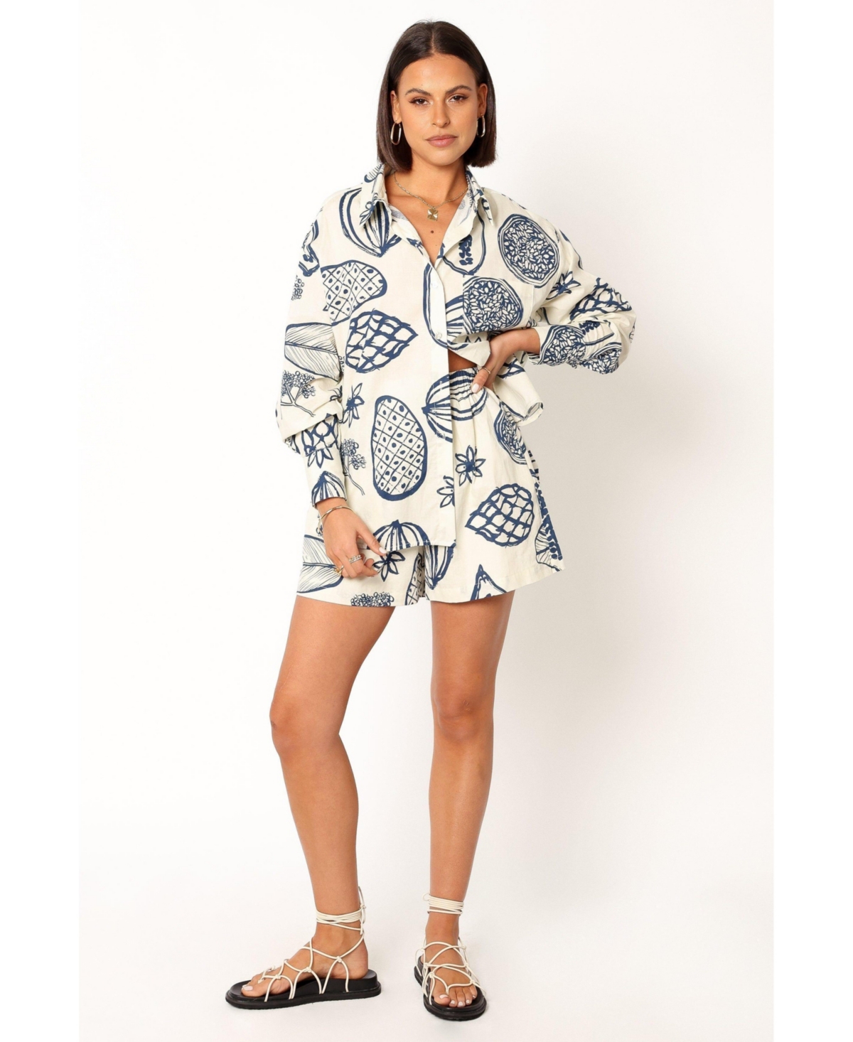 Click here for Petal and Pup Womens Bonnie Two Piece Set - Navy prices