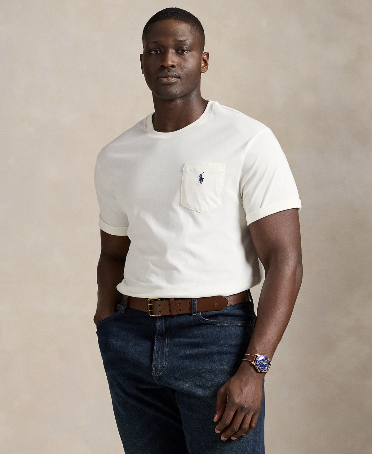Click here for Polo Ralph Lauren Mens Big & Tall Pocket Jersey T-... prices