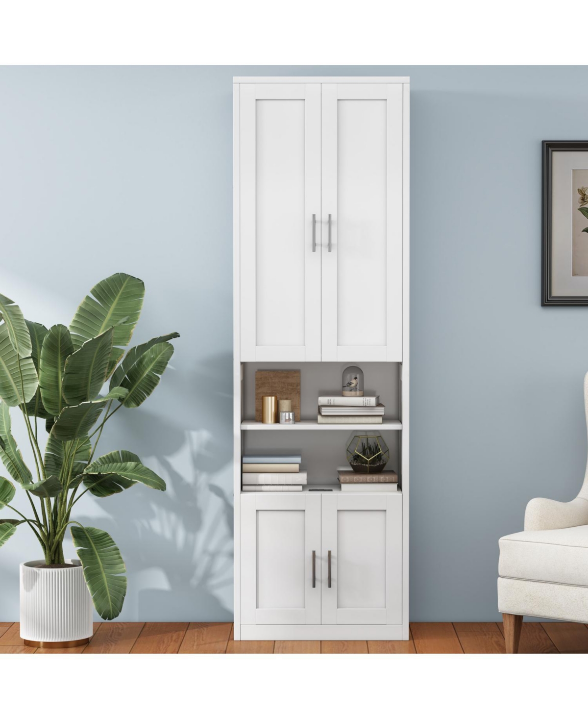 Click here for 2 Doors Bookshelf with Usb Port 3 Adjustable and 3... prices