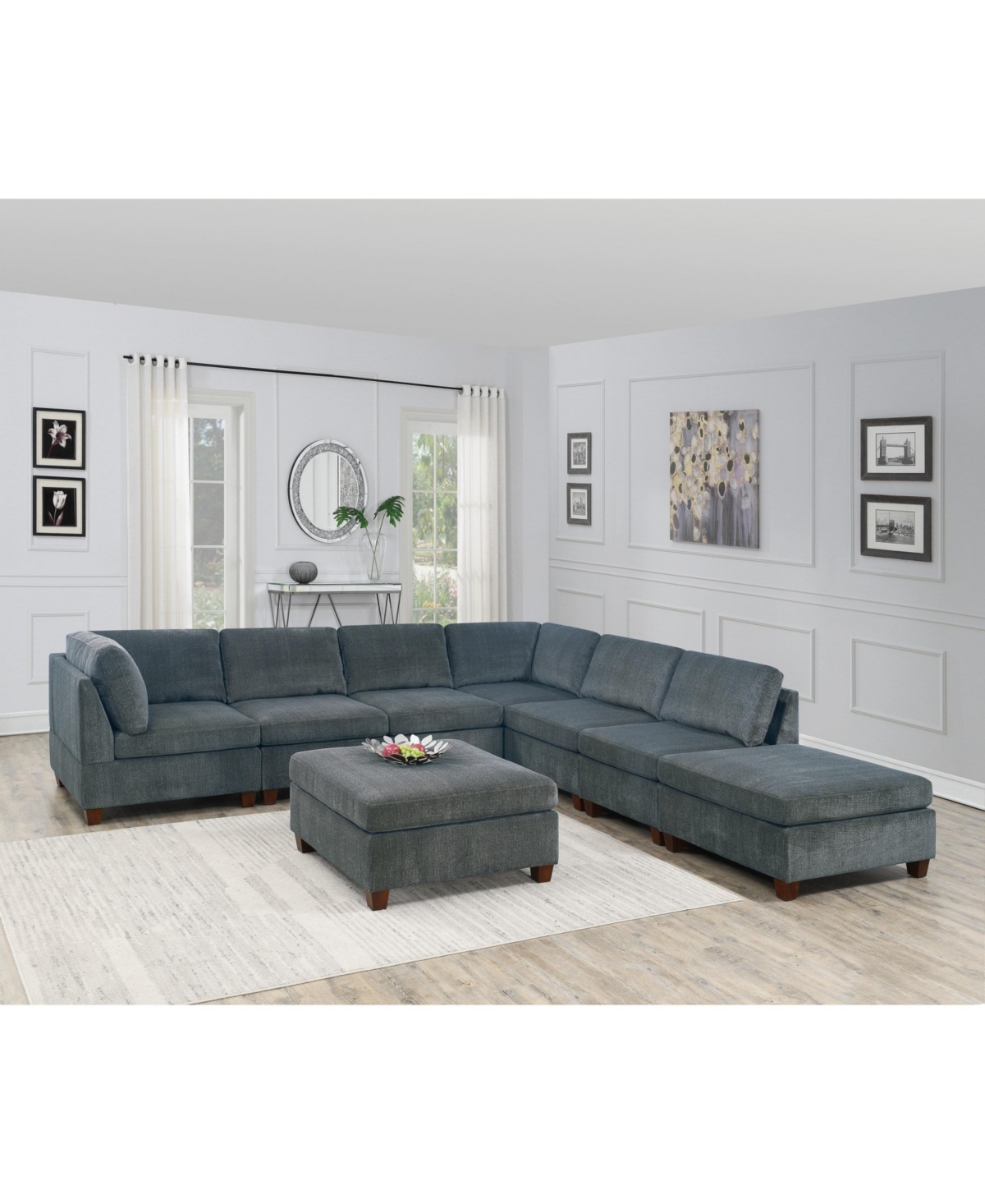 Click here for Streamdale 8 Piece Grey Chenille Modular Sectional... prices