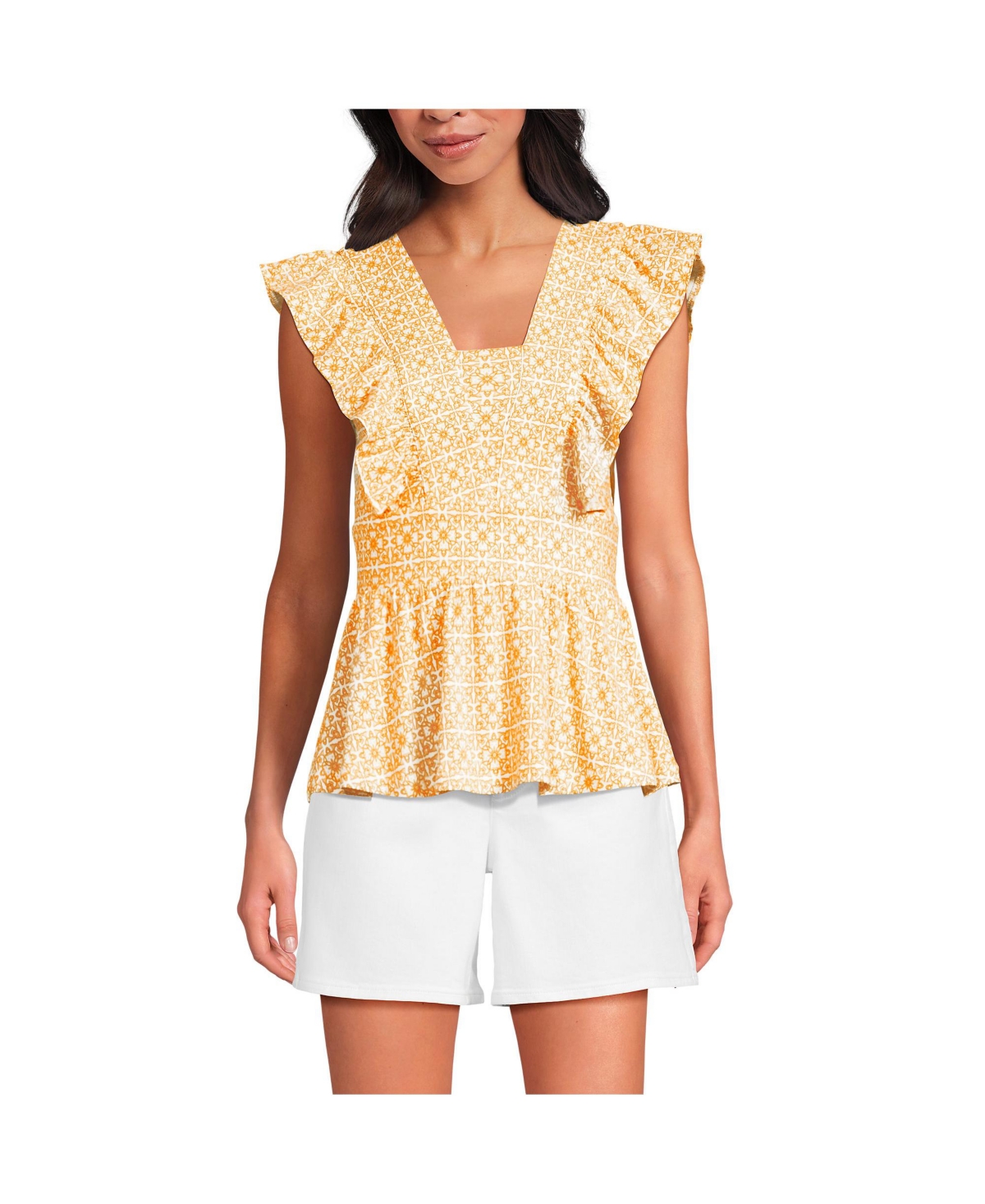 Click here for Lands End Womens Lightweight Jersey Ruffle Peplum... prices