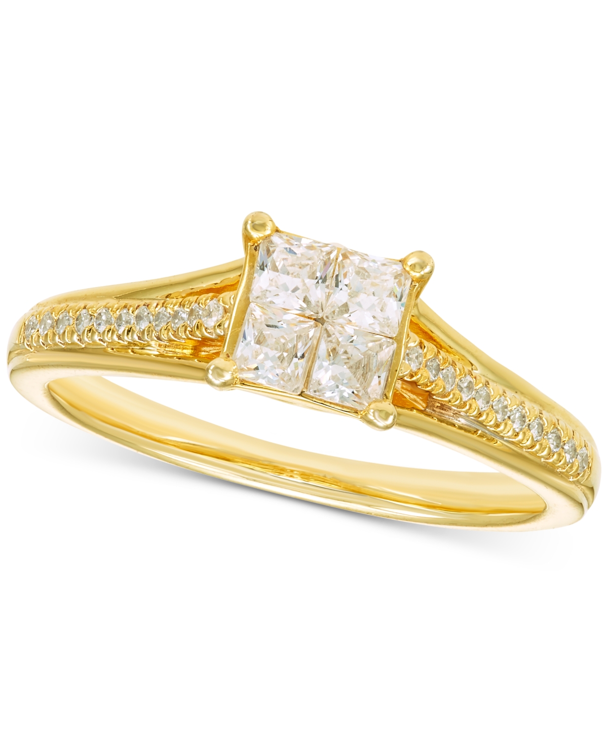 Click here for Diamond Ring (3/8 ct. t.w.) in 10k Yellow Gold - Y... prices