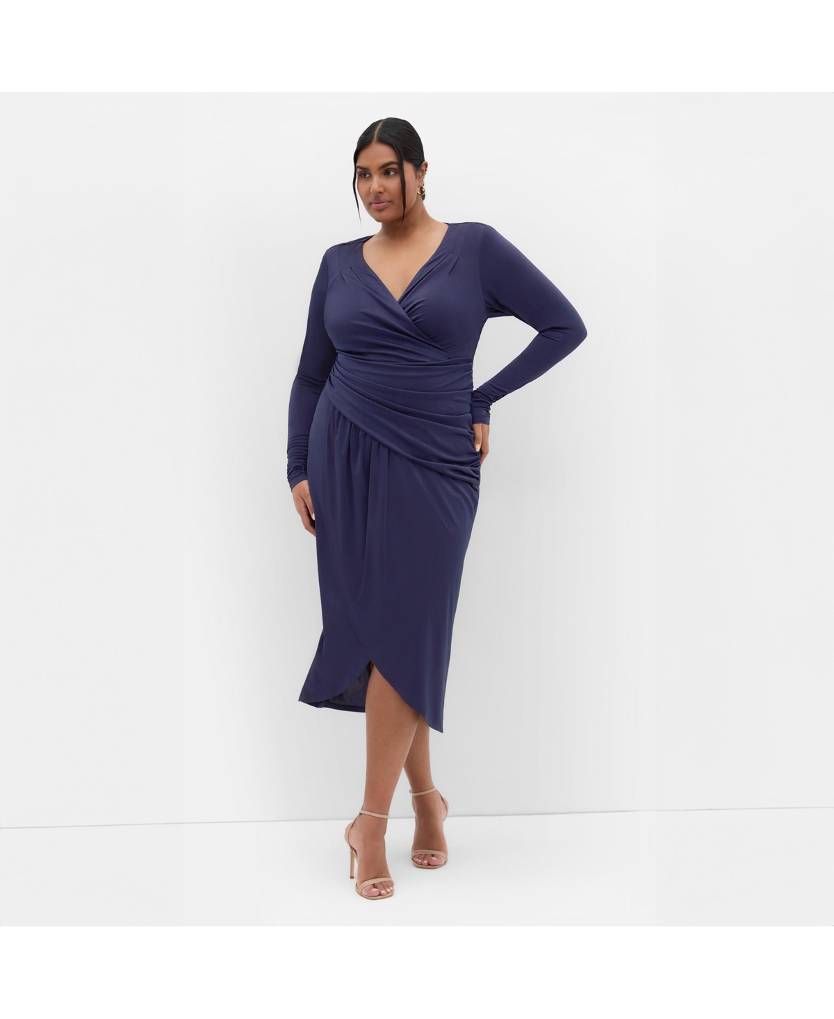 Click here for City Chic Plus Size Marissa Dress - Navy prices