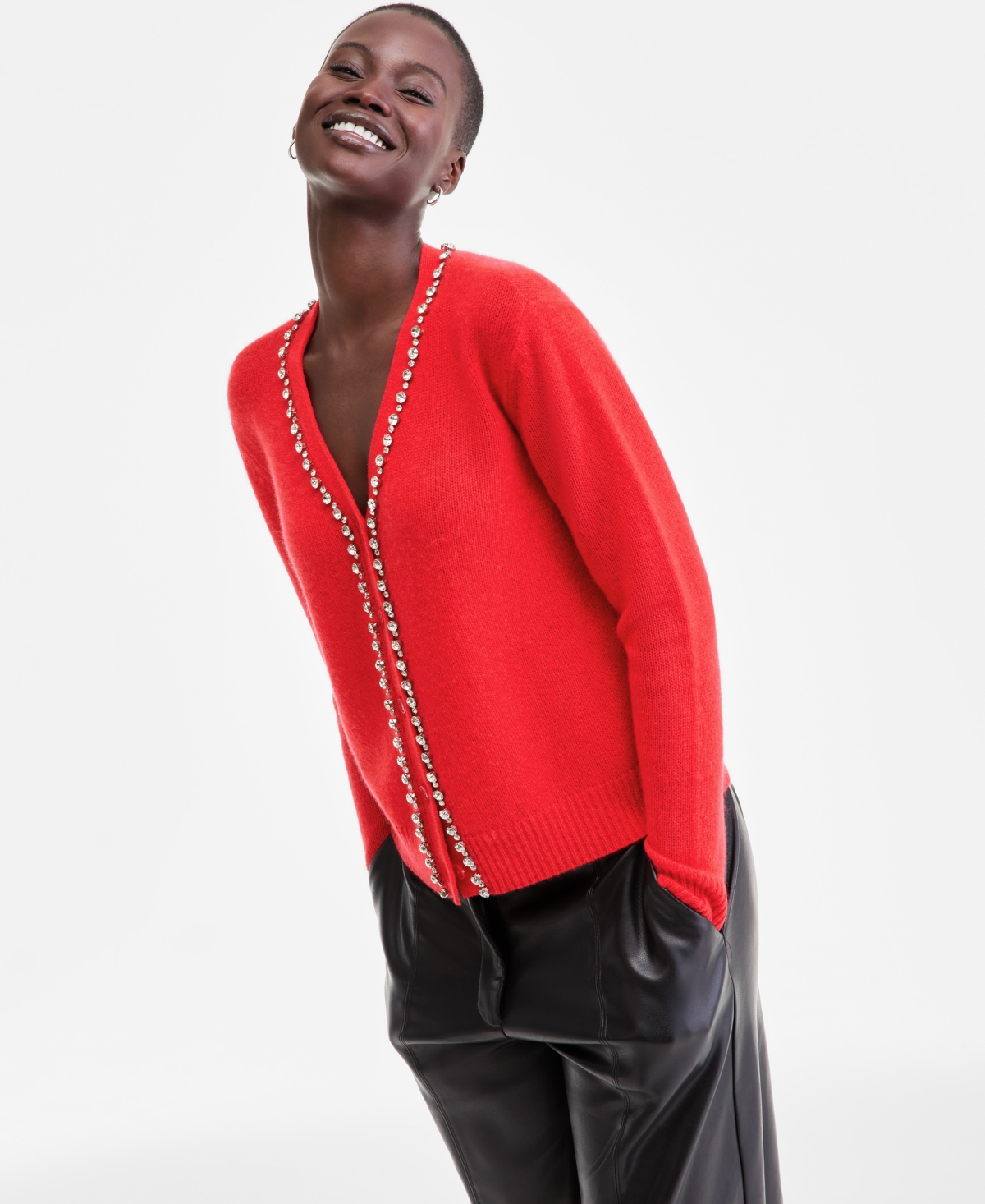 Click here for Charter Club Womens 100 Cashmere V-Neck Rhinestone... prices