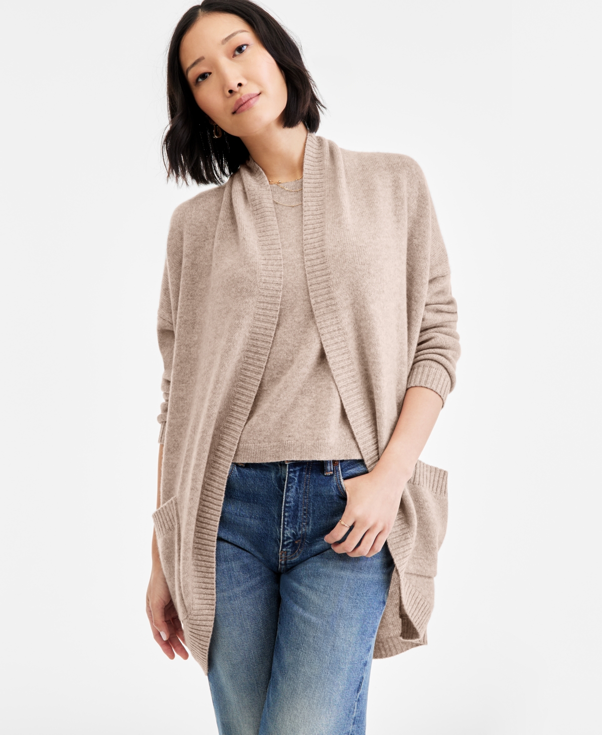 Click here for Charter Club Womens 100 Cashmere Cocoon Cardigan... prices