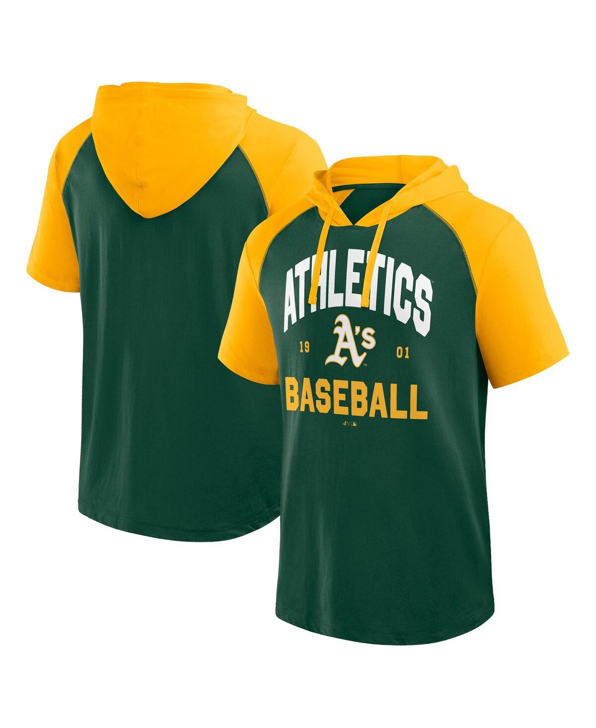 Click here for Fanatics Mens Green Athletics Prime Raglan Short S... prices
