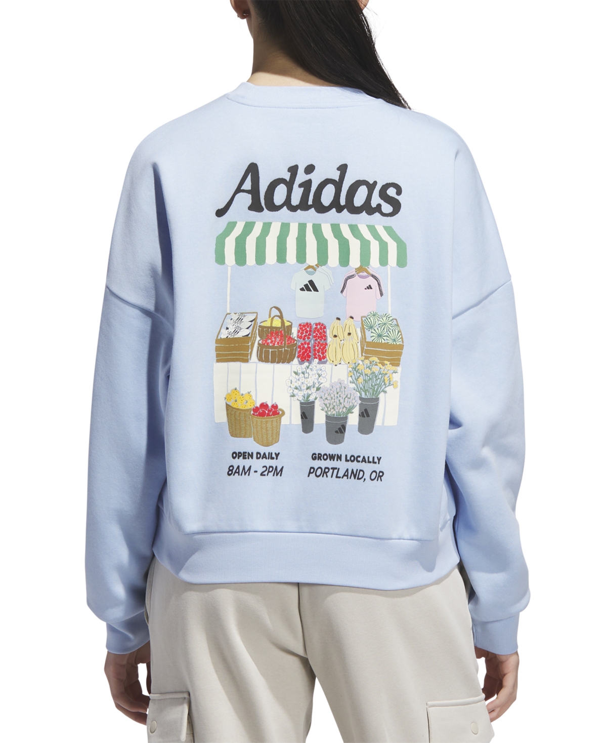 Click here for adidas Womens Farmers Market Graphic Relaxed Sweat... prices