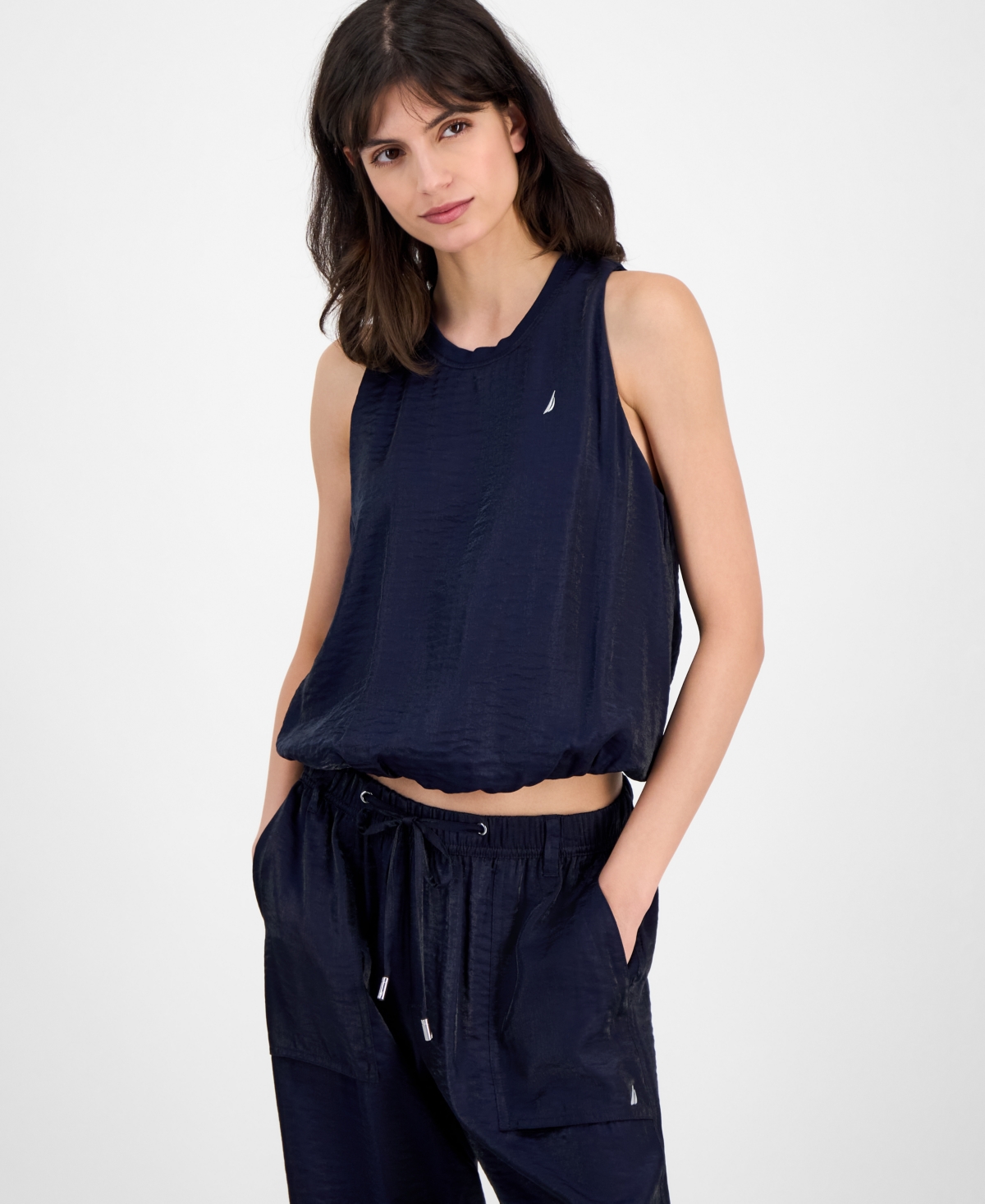 Click here for Nautica Jeans Womens Crewneck Sleeveless Bubble To... prices
