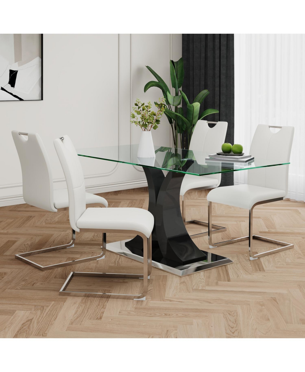 Click here for Streamdale Furniture Elegant Glass Dining Table an... prices