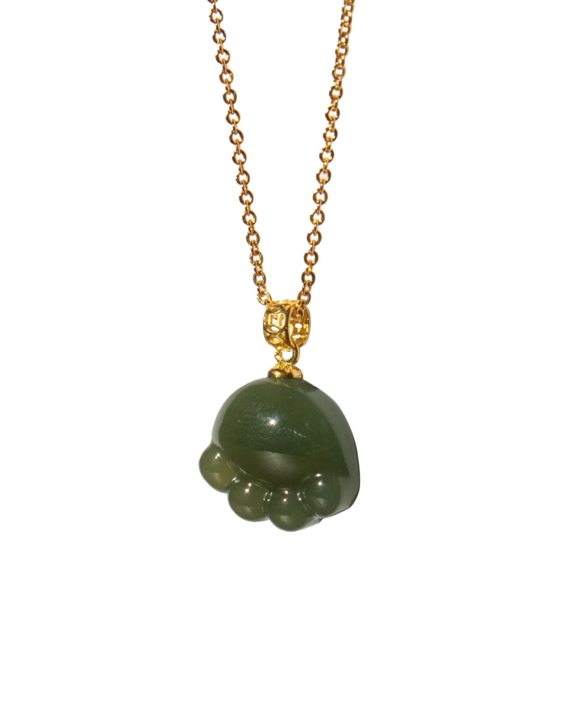 Click here for Cat Paw Ii — Green Jade Pendant Necklace prices