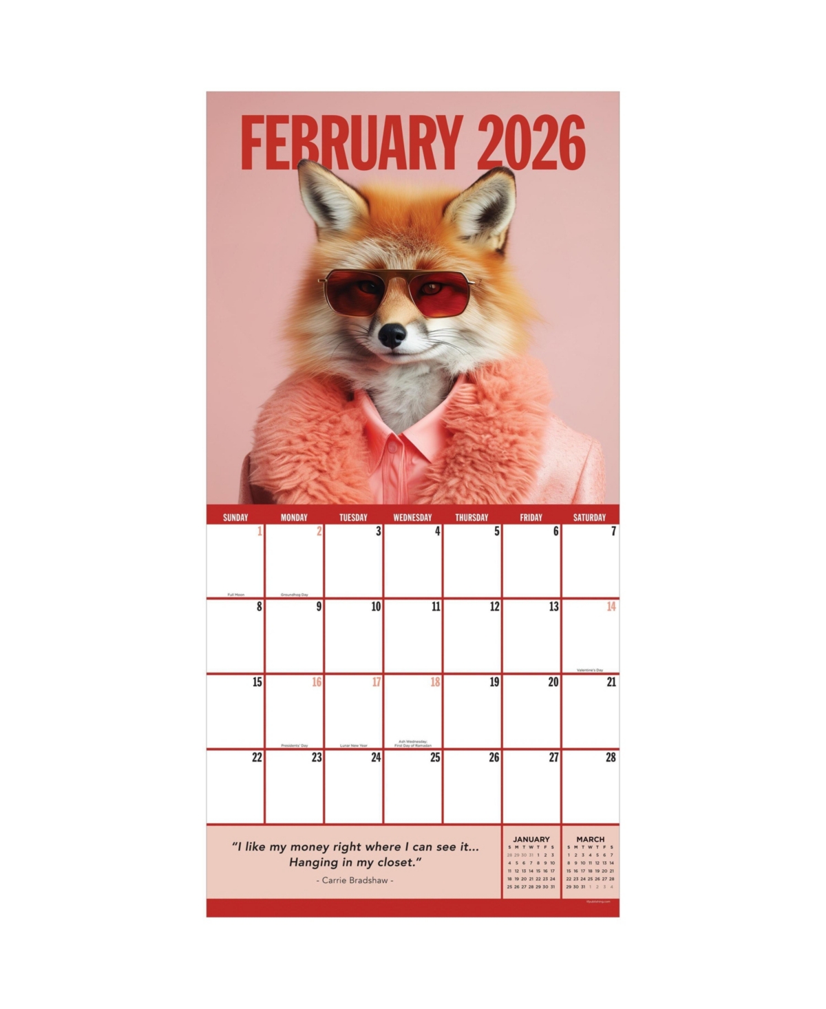 Click here for 2026 Pawsmopolitan Wall Calendar - Multicolor prices