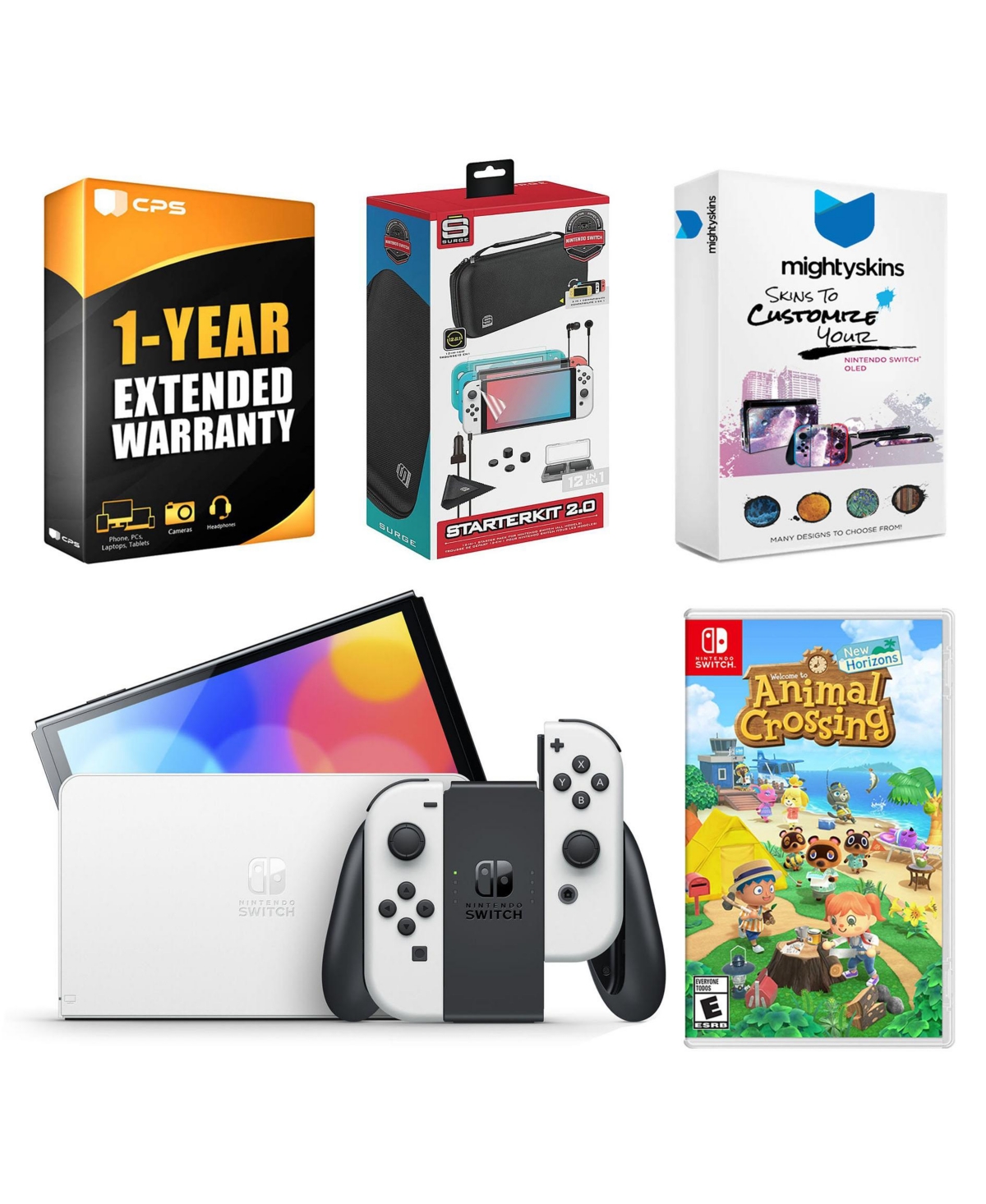 Click here for Nintendo Switch White Oled Console with Animal Cro... prices