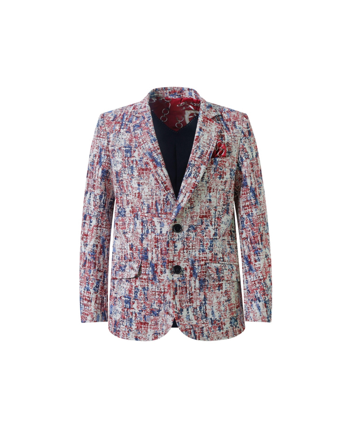 Click here for Elie Balleh Boys Boys Paint Splash Blazer - Red  M... prices