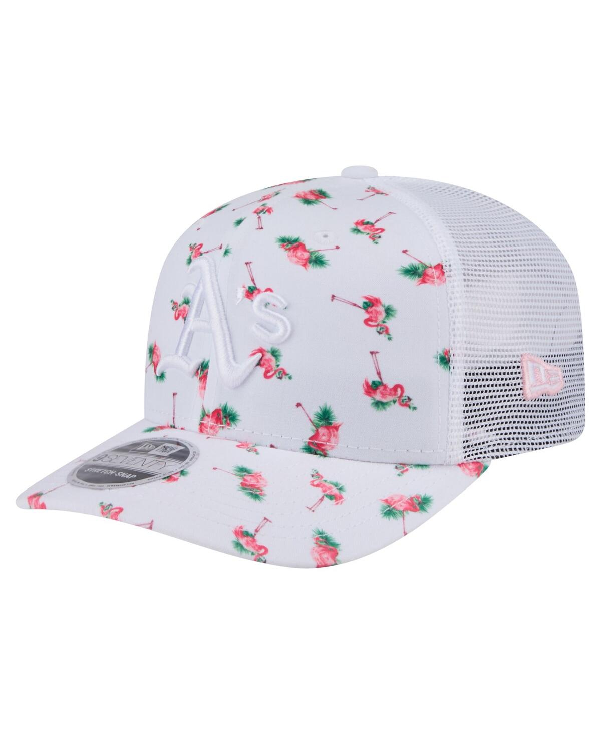 Click here for New Era Mens White Athletics Flamingo Mesh Back 9S... prices