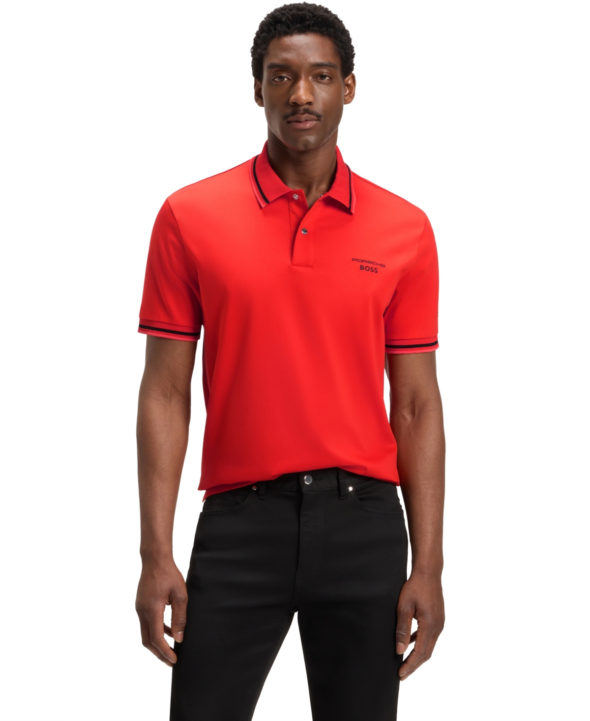 Click here for Porsche x Boss Mens Cotton Moisture Control Polo S... prices