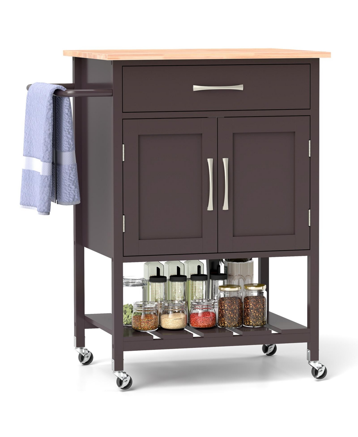 Click here for Rolling Kitchen Island Cart with Drawer and Towel... prices