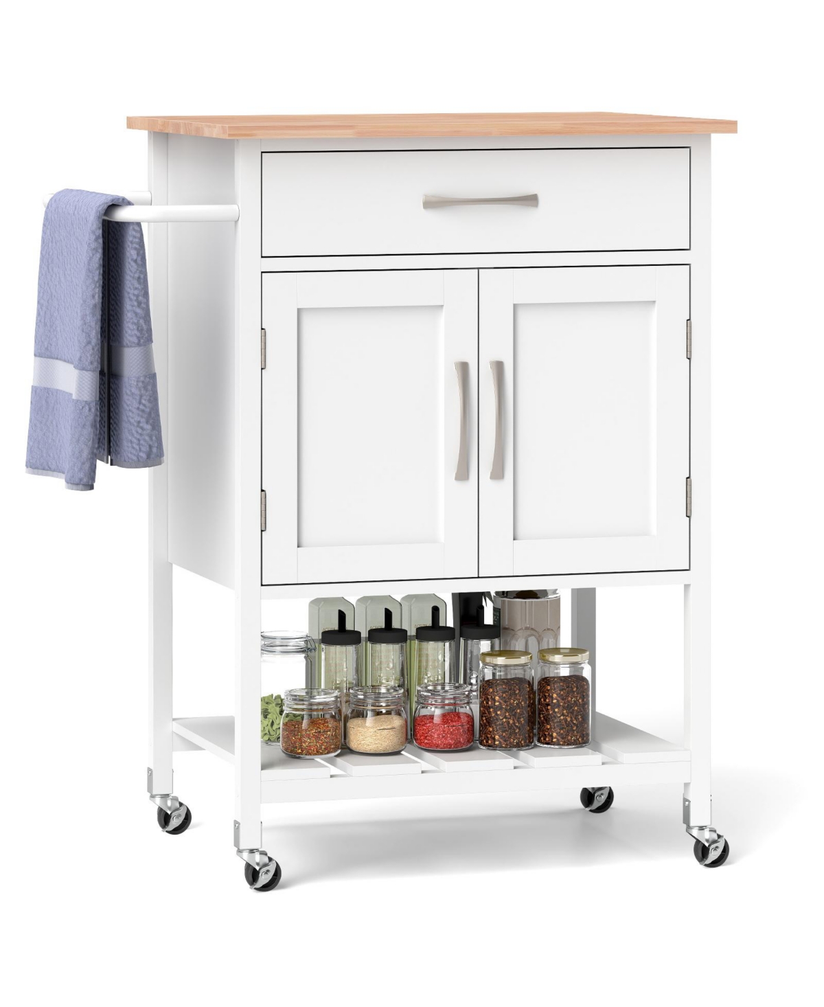 Click here for Rolling Kitchen Island Cart with Drawer and Towel... prices