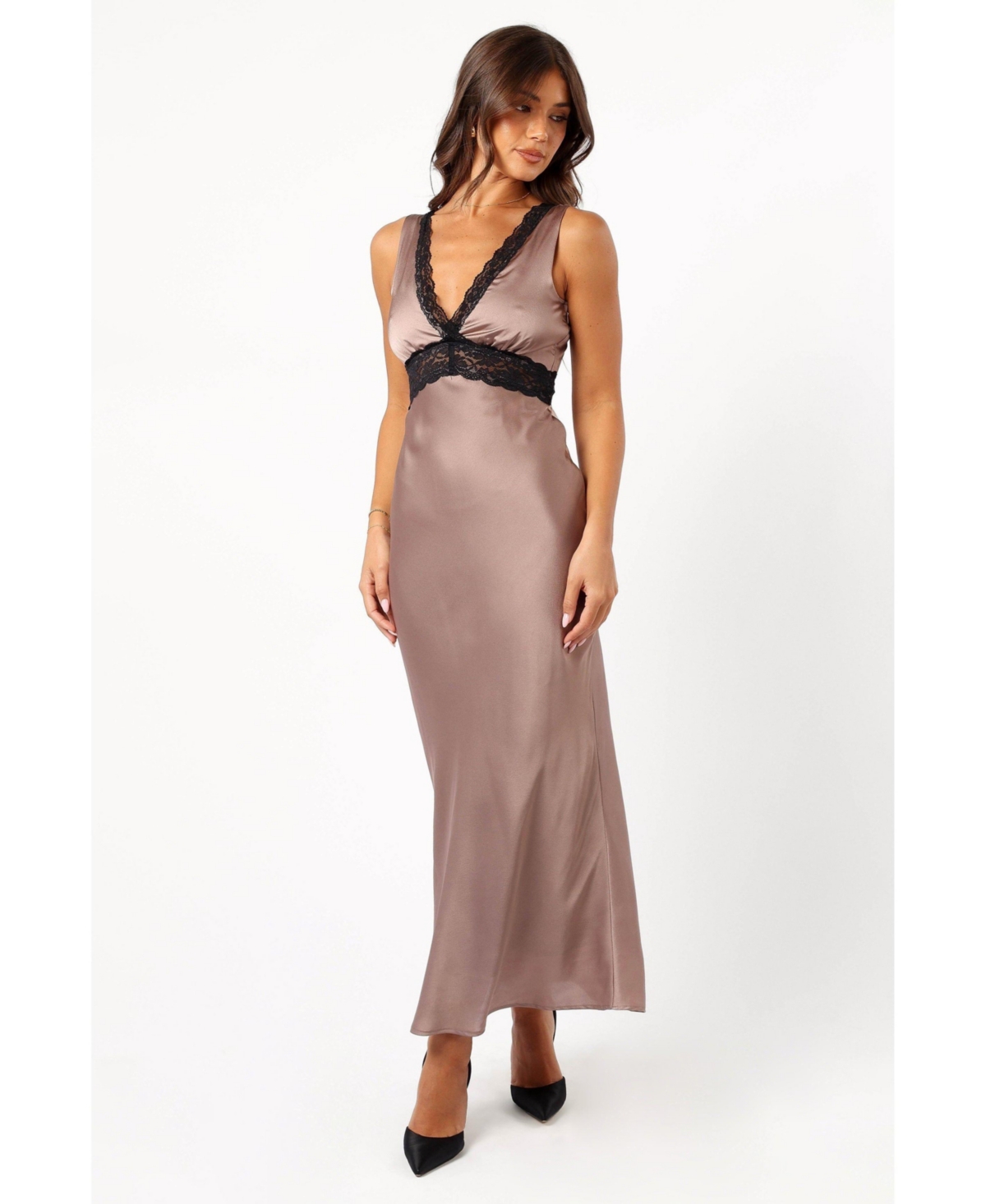 Click here for Petal and Pup Brennan Maxi Slip Dress - Mocha prices