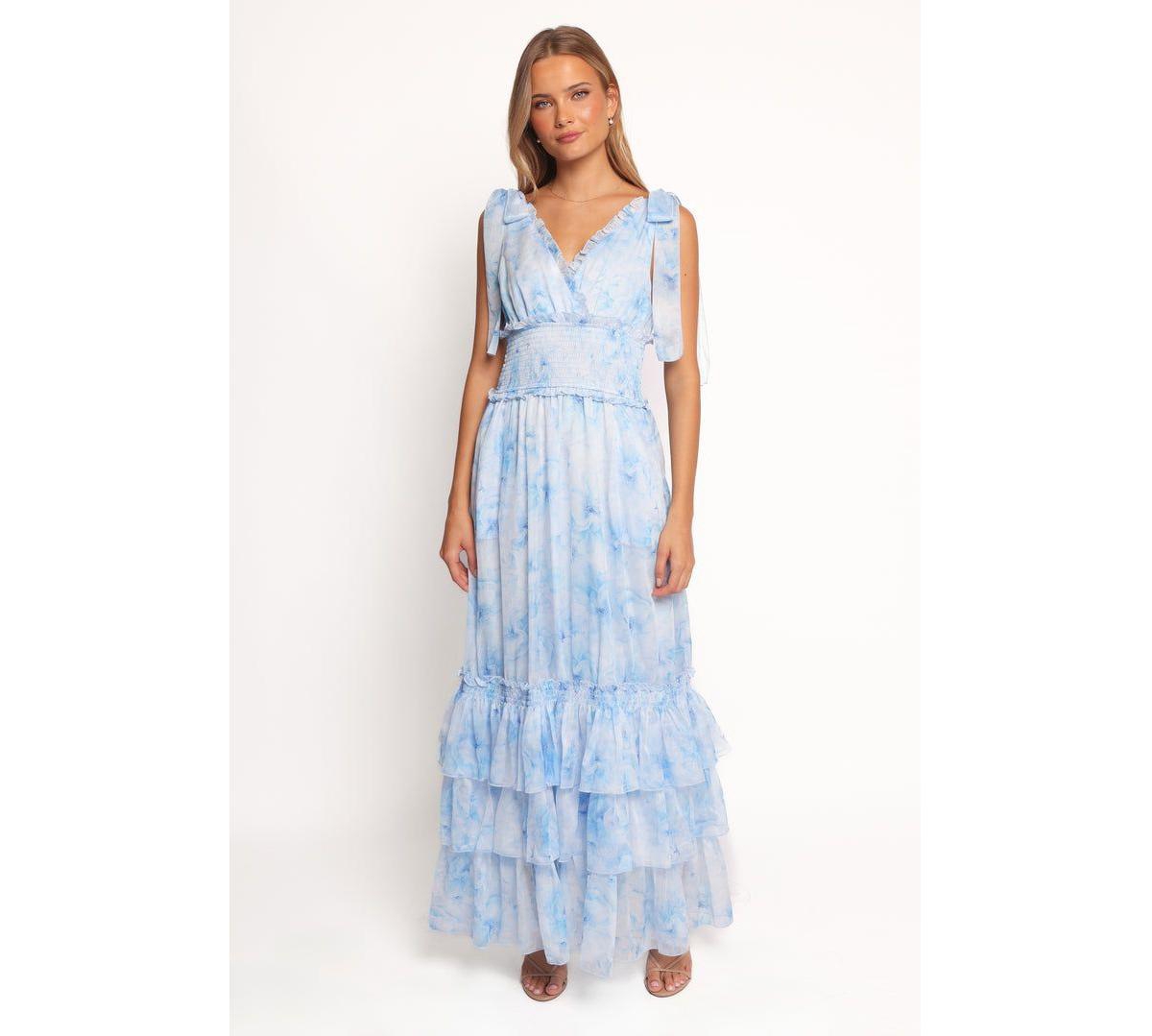 Click here for Petal and Pup Womens Fionna Maxi Dress - Blue flor... prices
