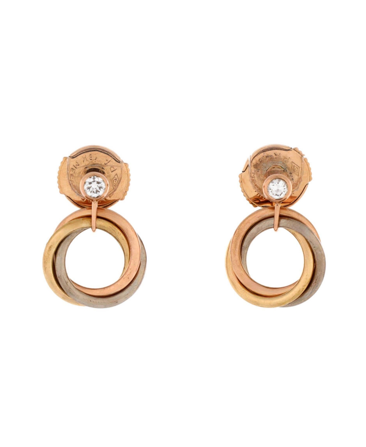 Click here for Pre-Owned Cartier Trinity Dangle Earrings 18K Tric... prices