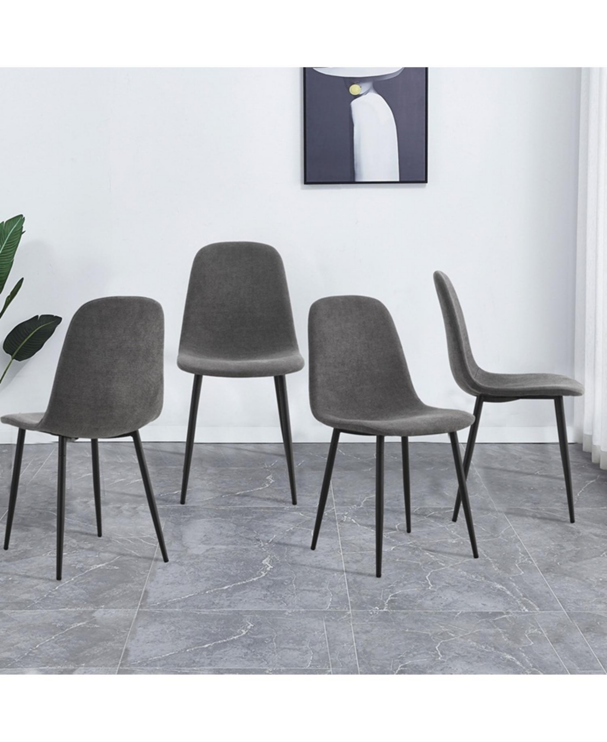 Click here for Mid-Century Upholstered Dining Chairs (Set of 4) -... prices