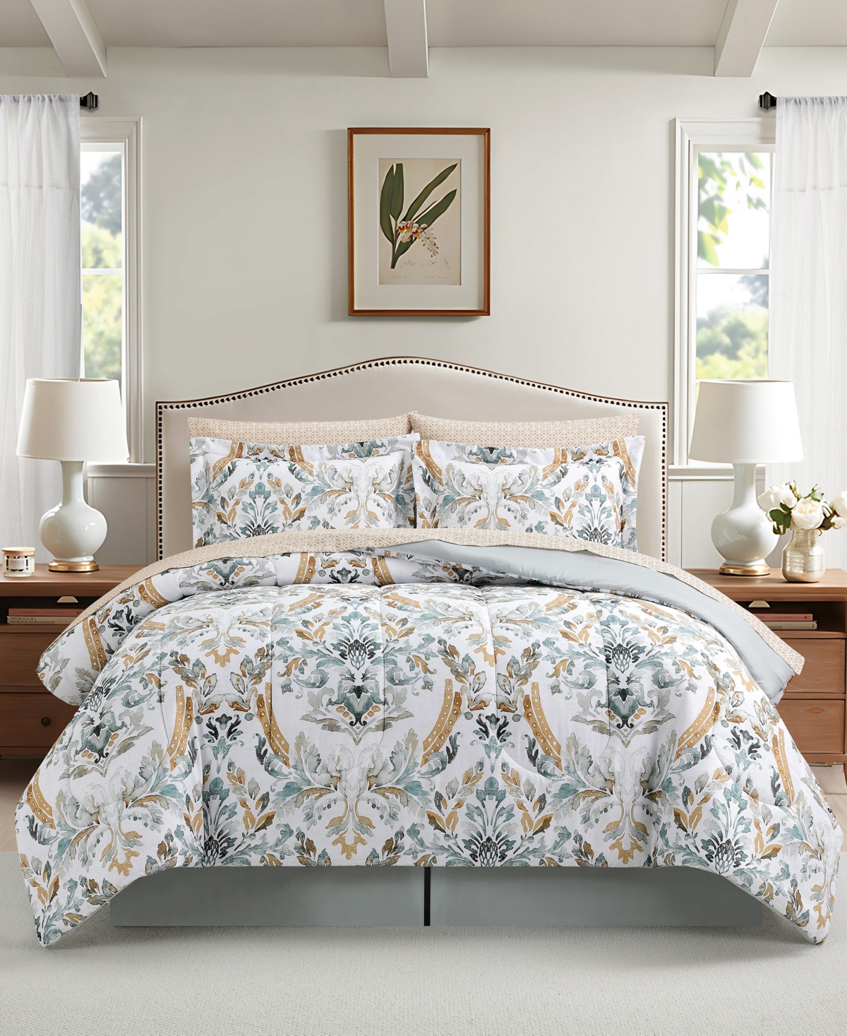 Click here for Sunham Catherine 8-Pc. Comforter Sets - Gold  Sage prices