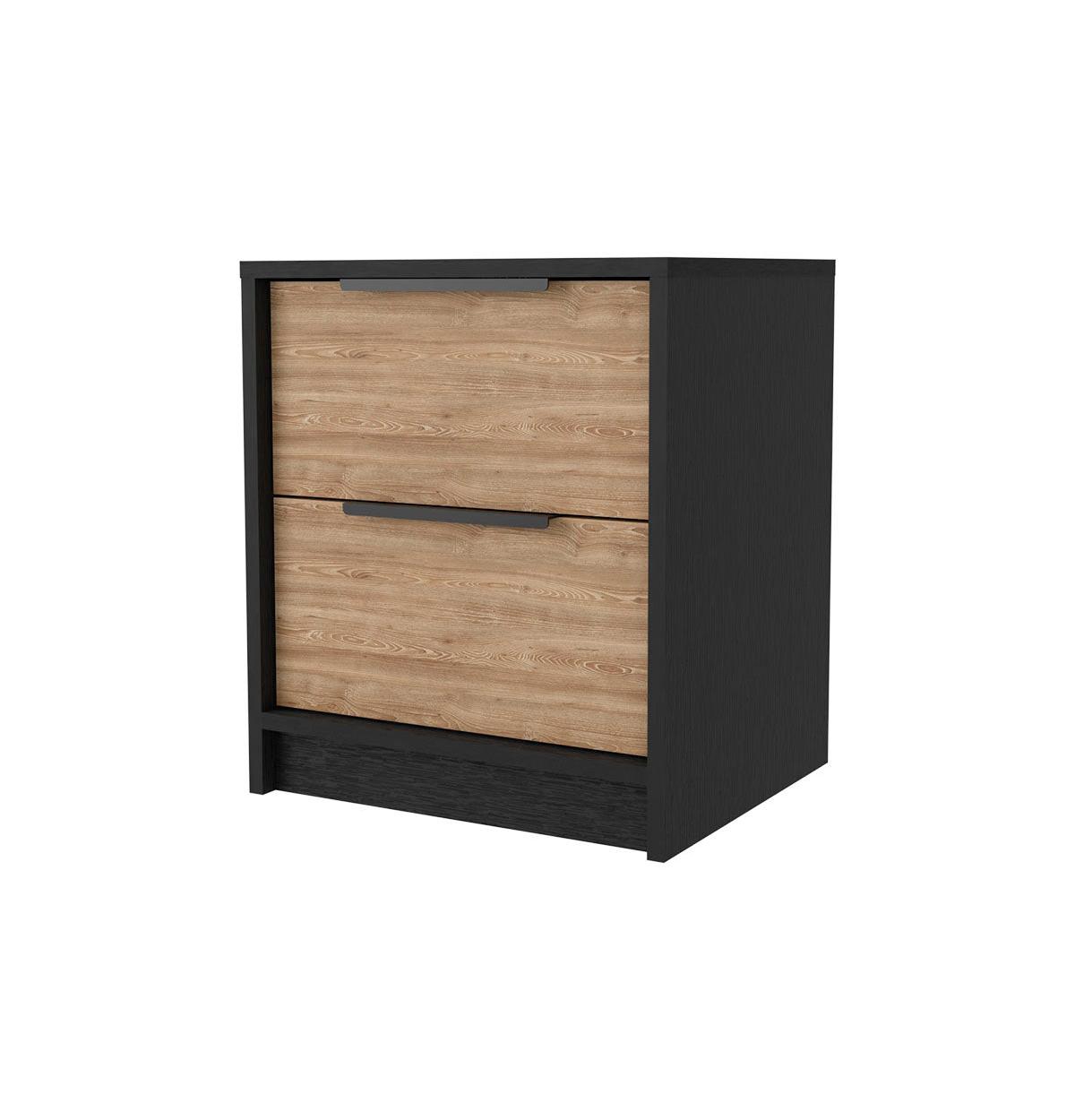 Click here for Compact Faux Wood Nightstand with Two Drawers for... prices