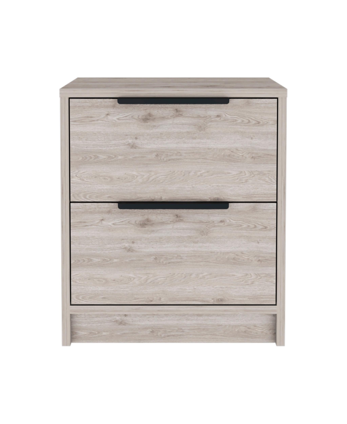 Click here for Compact Faux Wood Nightstand with Two Drawers for... prices